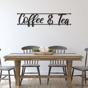Coffee and Tea - Wooden Coffee Bar Sign - Etsy