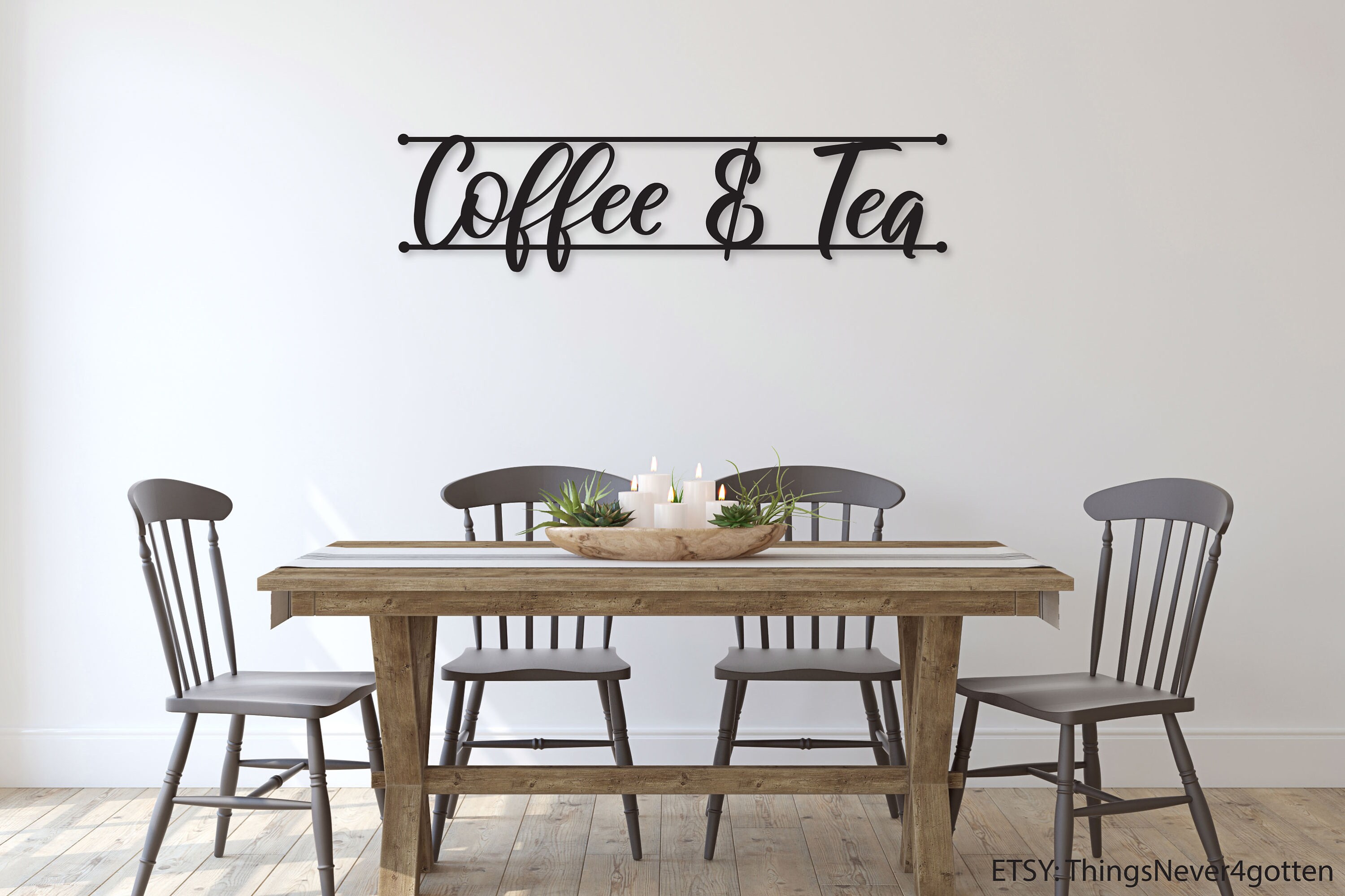 Coffee and Tea Wooden Coffee Bar Sign | Etsy