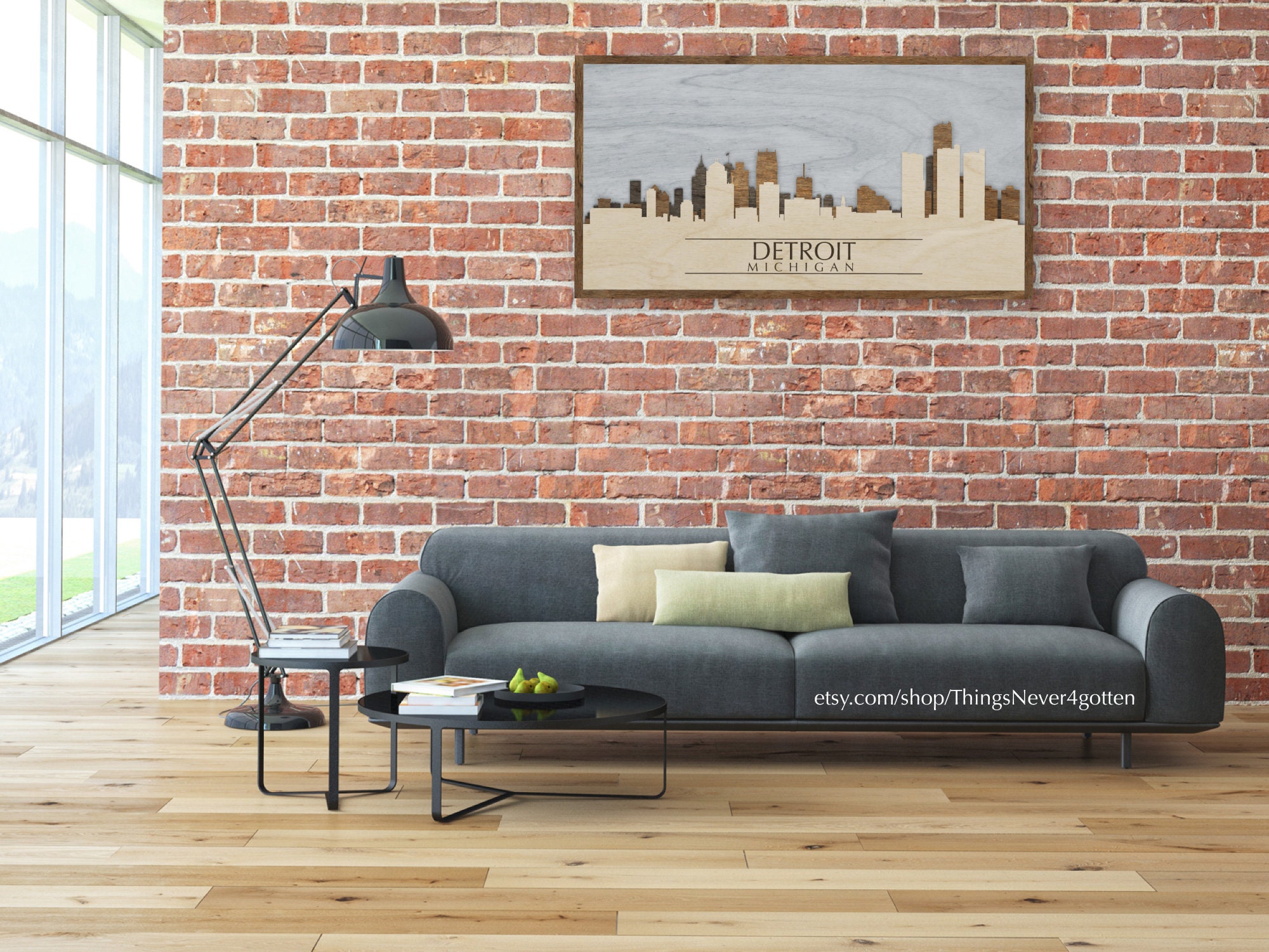 Detroit, Michigan Skyline - Rustic Wood Layered 3d Skyline - Etsy