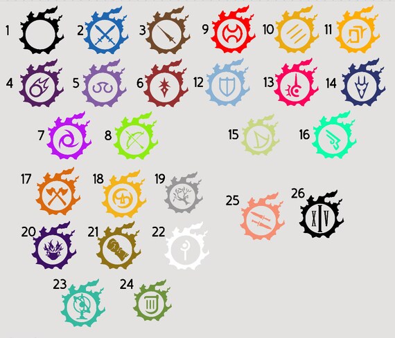 Final Fantasy 14 Class Job Icons Meteor warrior dragoon | Etsy