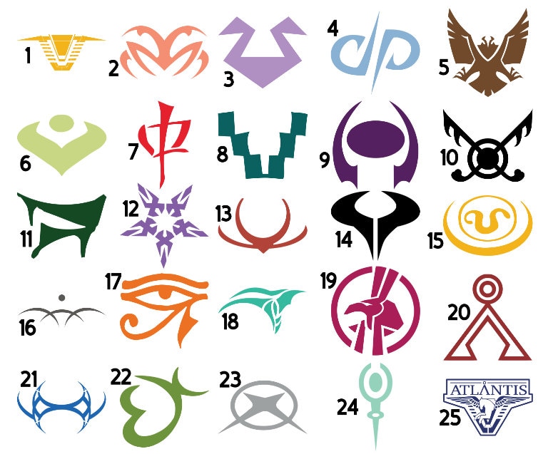 Stargate Atlantis System Lord Jaffa Symbols Chevron ra anubis | Etsy