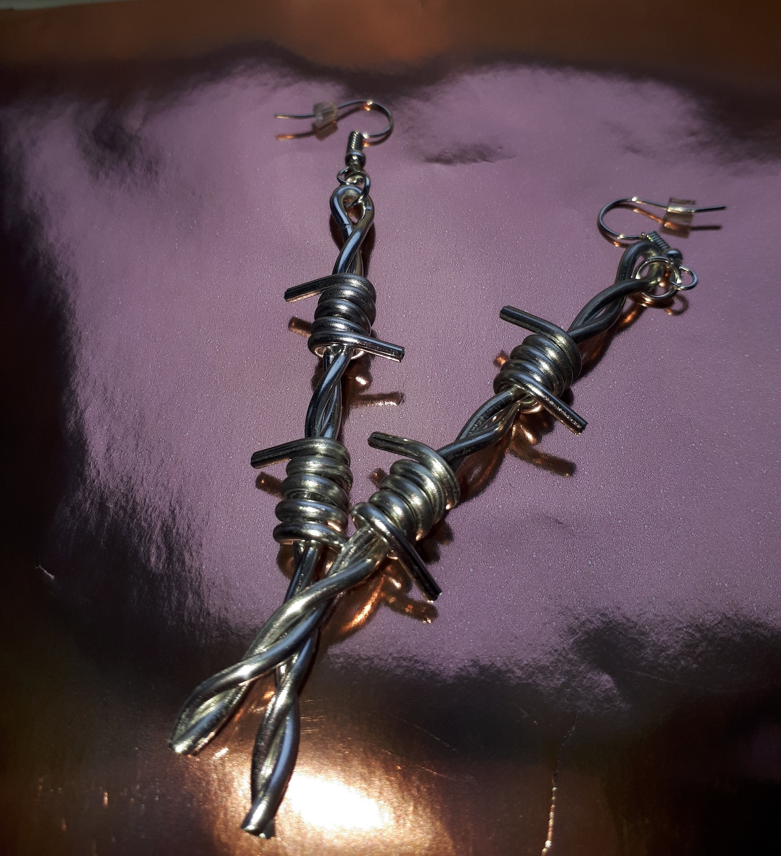 Handmade Silver Twisted Aluminium Double Barb Wire Straight - Etsy