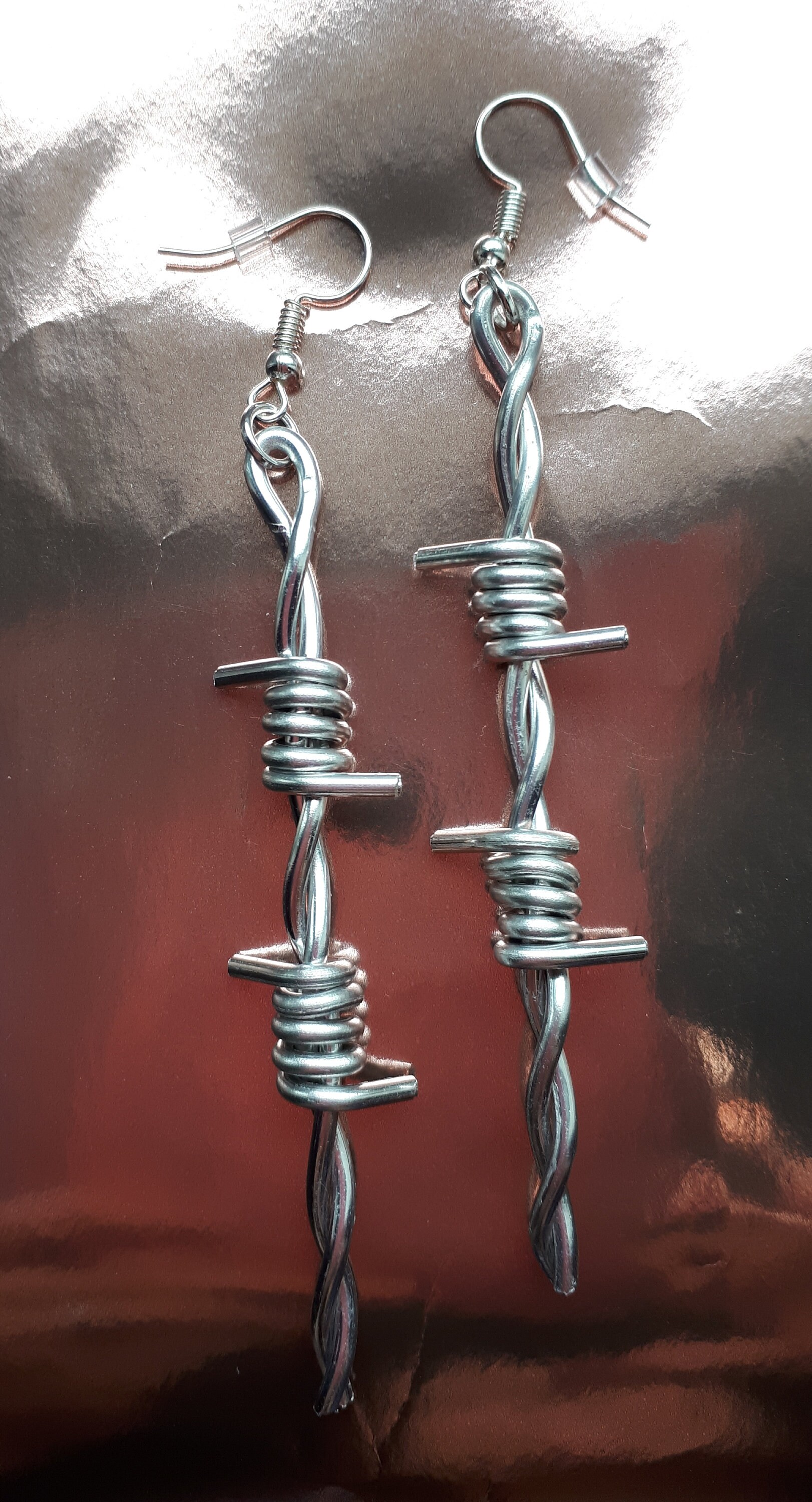 Handmade Silver Twisted Aluminium Double Barb Wire Straight | Etsy