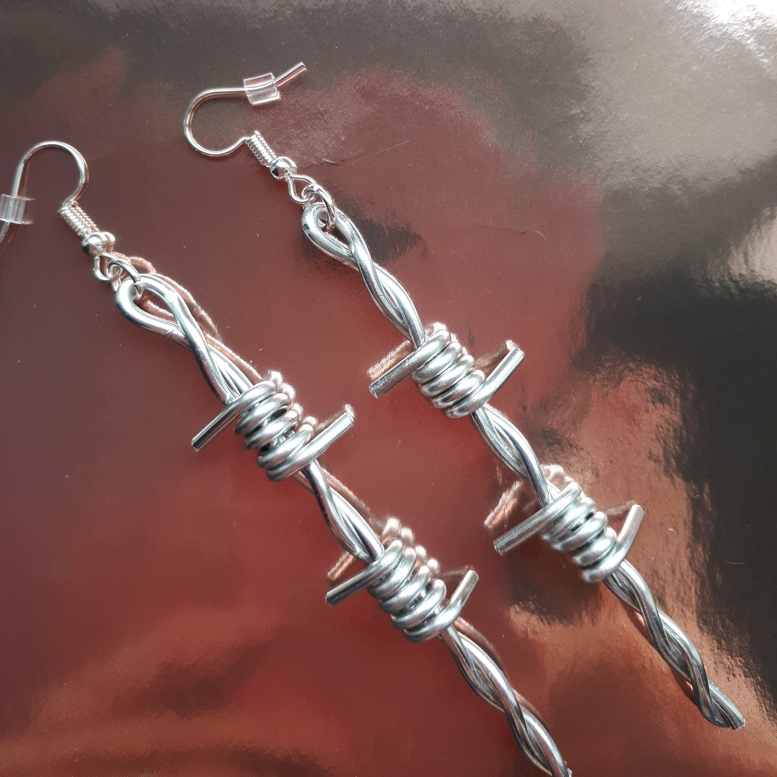 Handmade Silver Twisted Aluminium Double Barb Wire Straight | Etsy