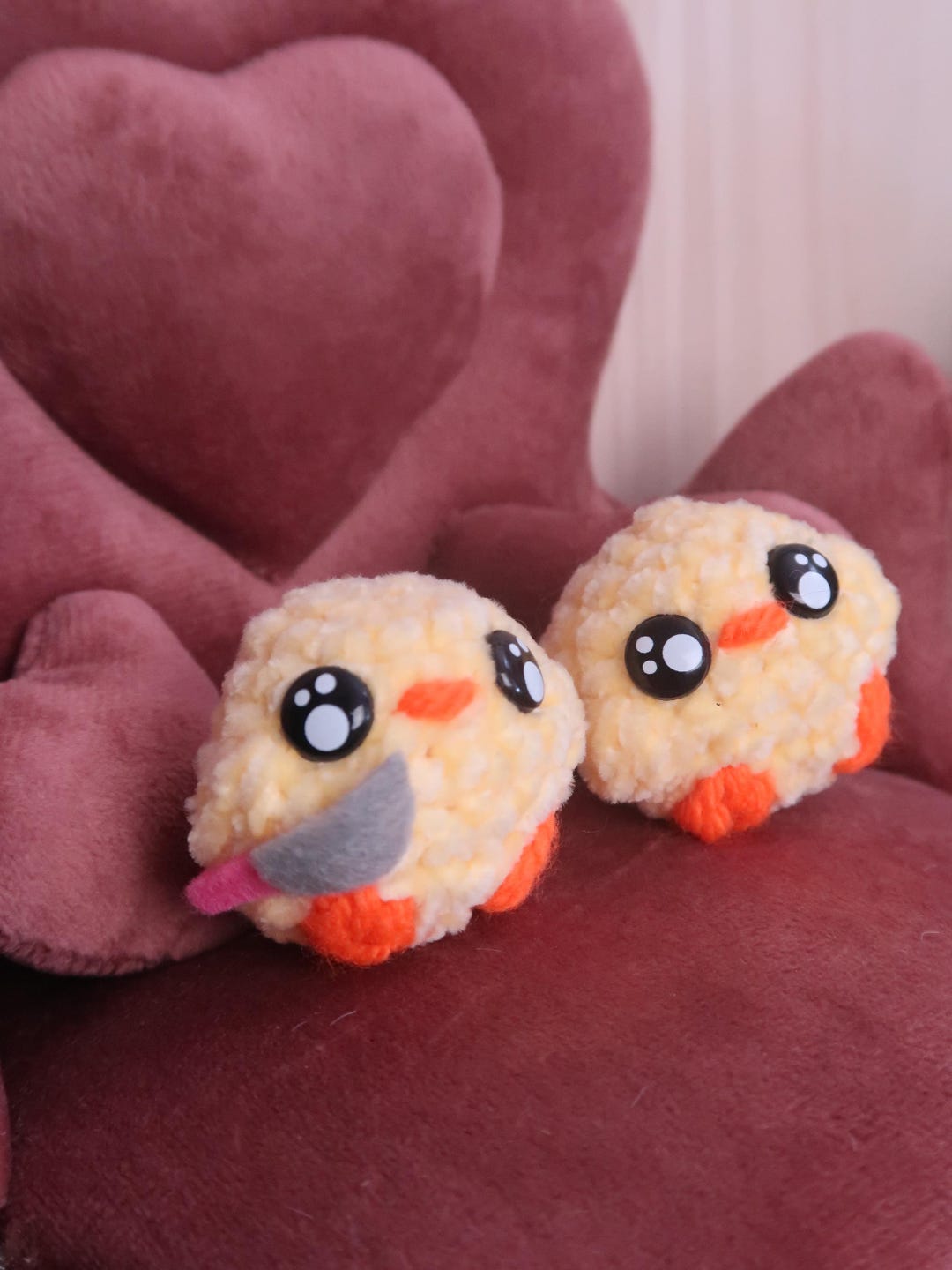 Kawaii Crochet Duck With Knife Plushie, Crochet Plushies, Stabby Duck ...