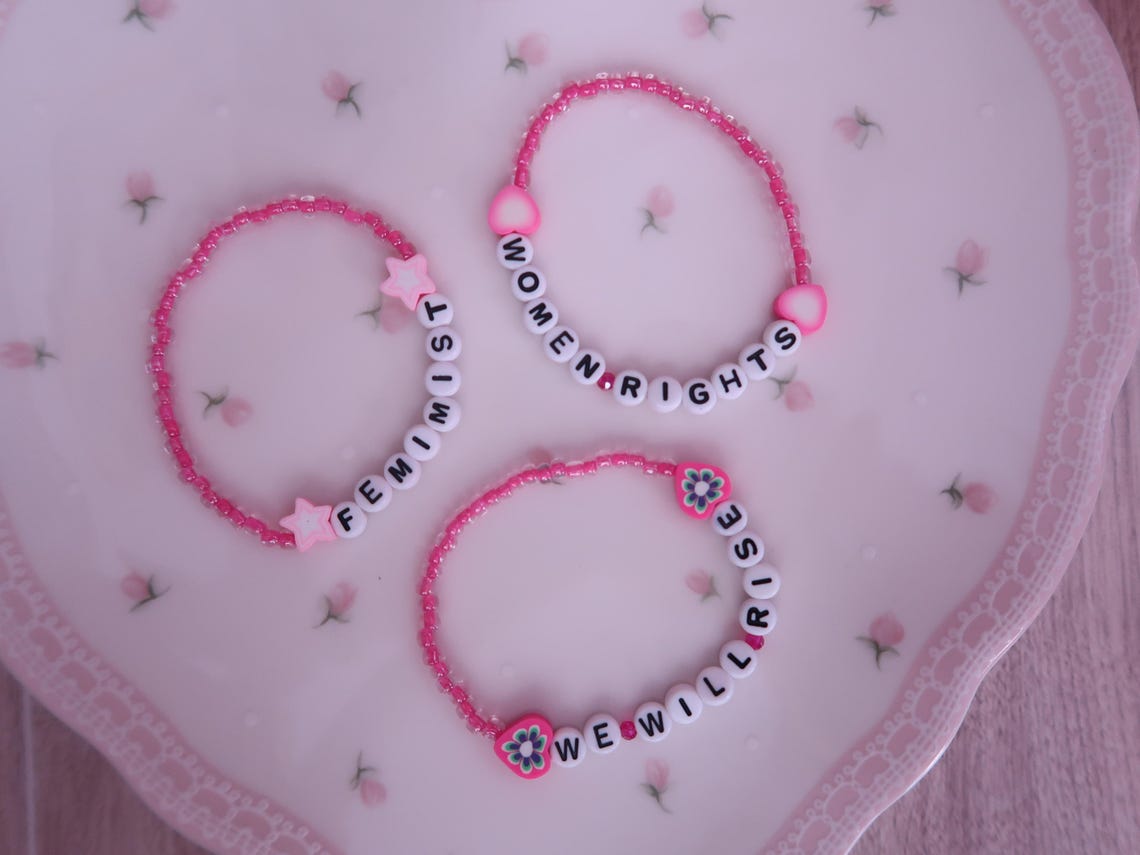Feminist Beaded Stretchy Bracelet: Women's Rights Jewelry - Etsy