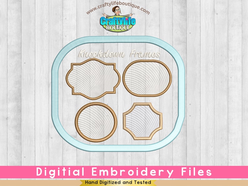 Embossed Frame Knockdown Frame Machine Embroidery Design Sketch and ...