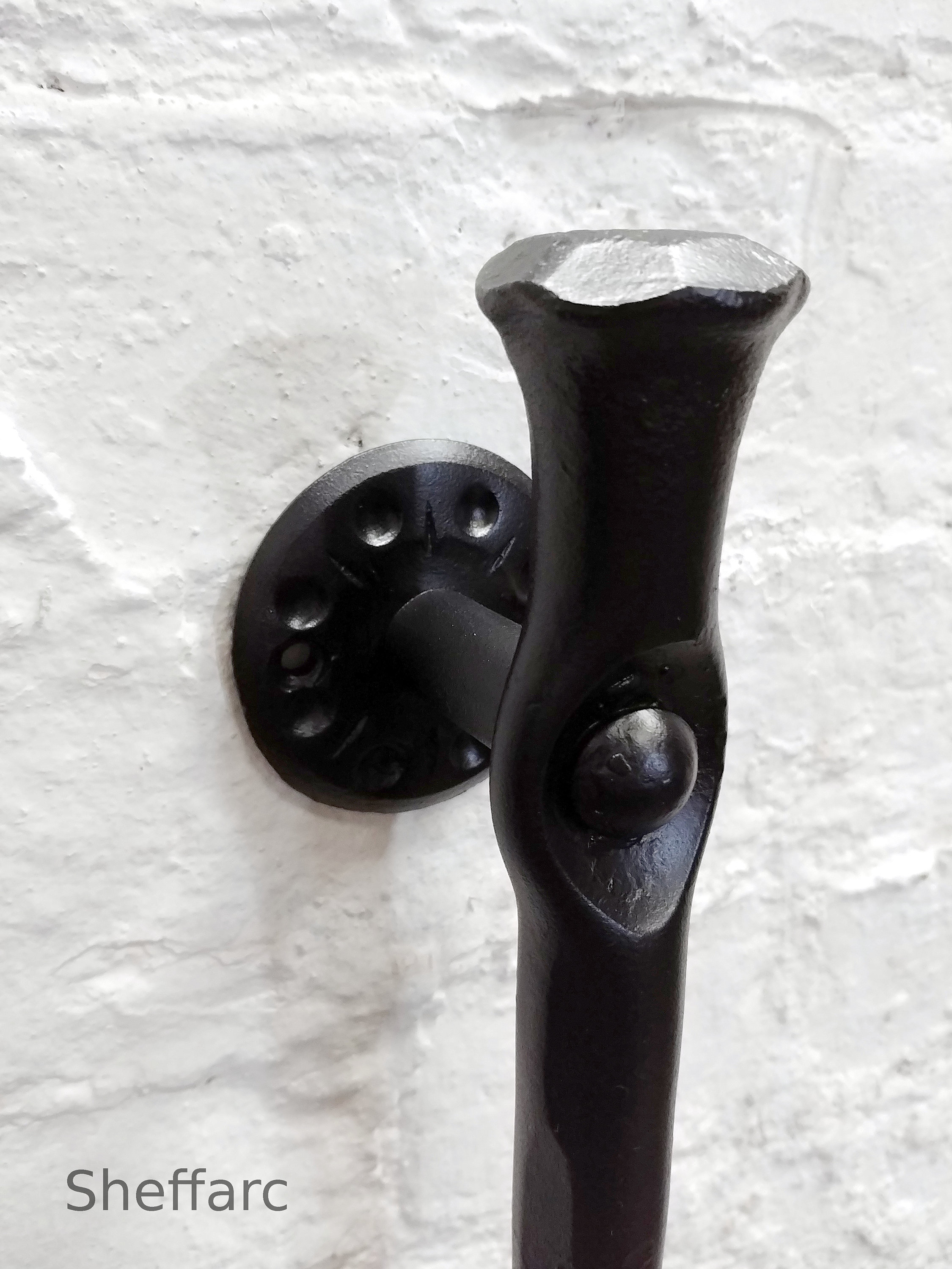 Rustic Ornamental Wrought Iron Grab Handle Rail Bar - Etsy UK