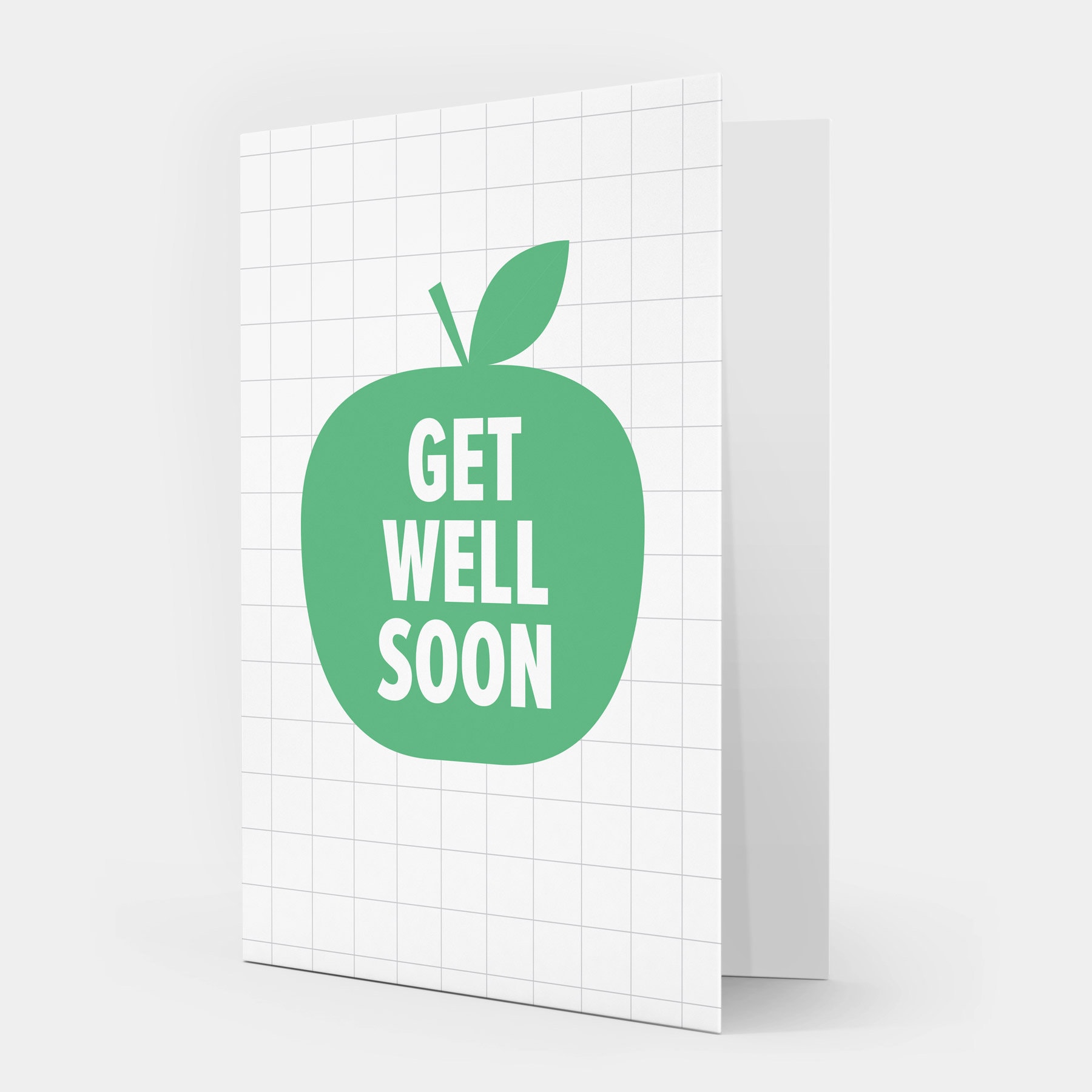 Get Well Soon Green Apple Grid Greetings Card - Etsy