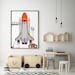 Space Shuttle Rocket Art Print for Budding Young Astronauts - Etsy