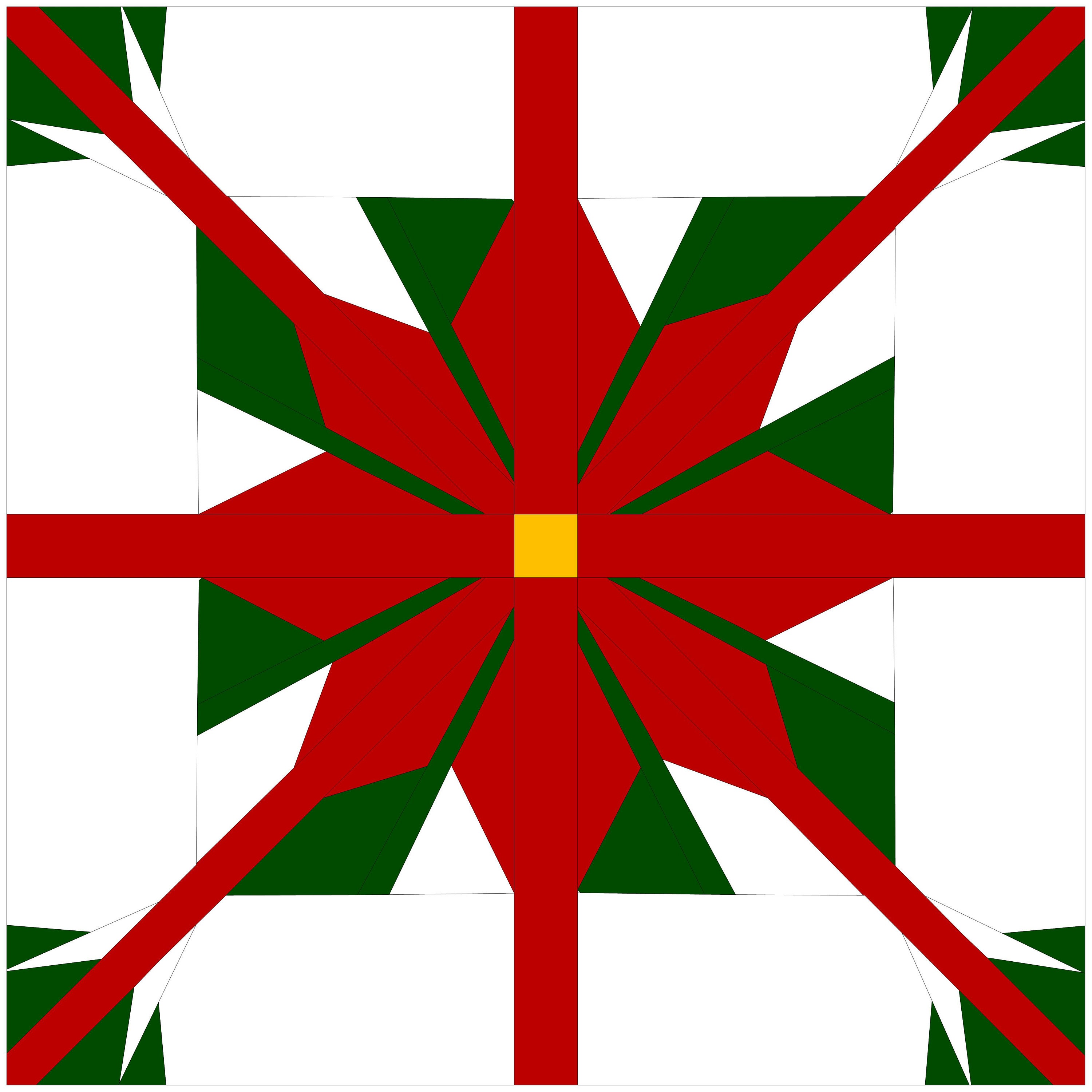 Pretty Poinsettia Quilt PDF Paper Piecing Pattern - Etsy