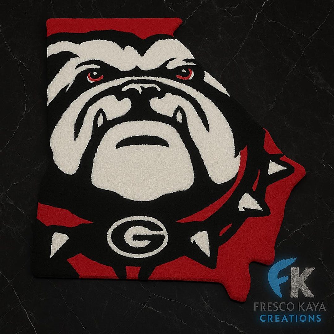 Georgia Bulldogs State Rug – Hand-tufted | UGA Fan Gift | Bulldawg ...