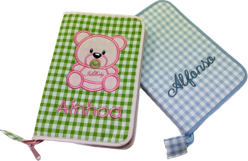 Personalized Gingham Bag, Baby Document Holder, File Organizer for Kid ...