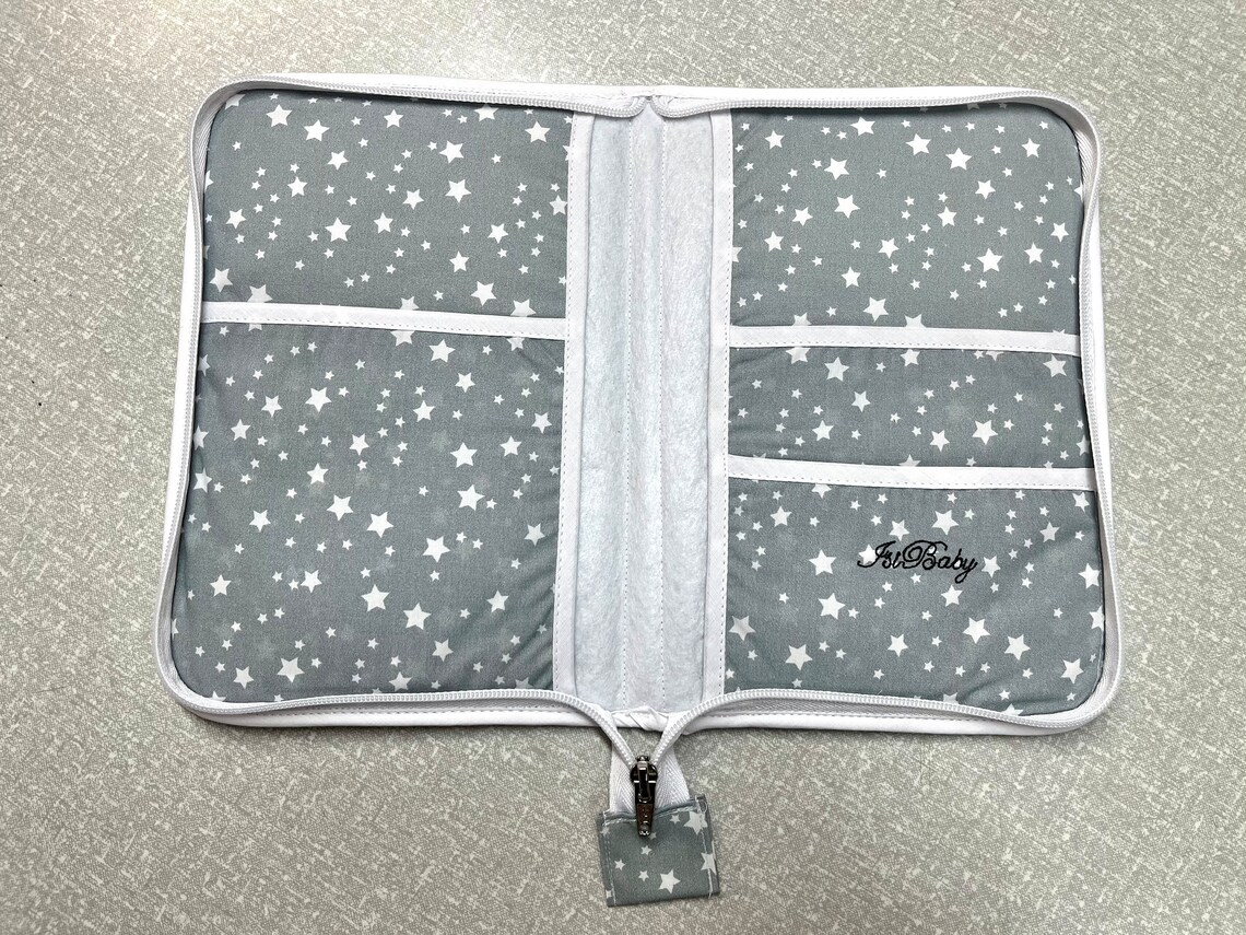 Personalized Baby Document Organizer: Star Fabric Health Book Cover - Etsy