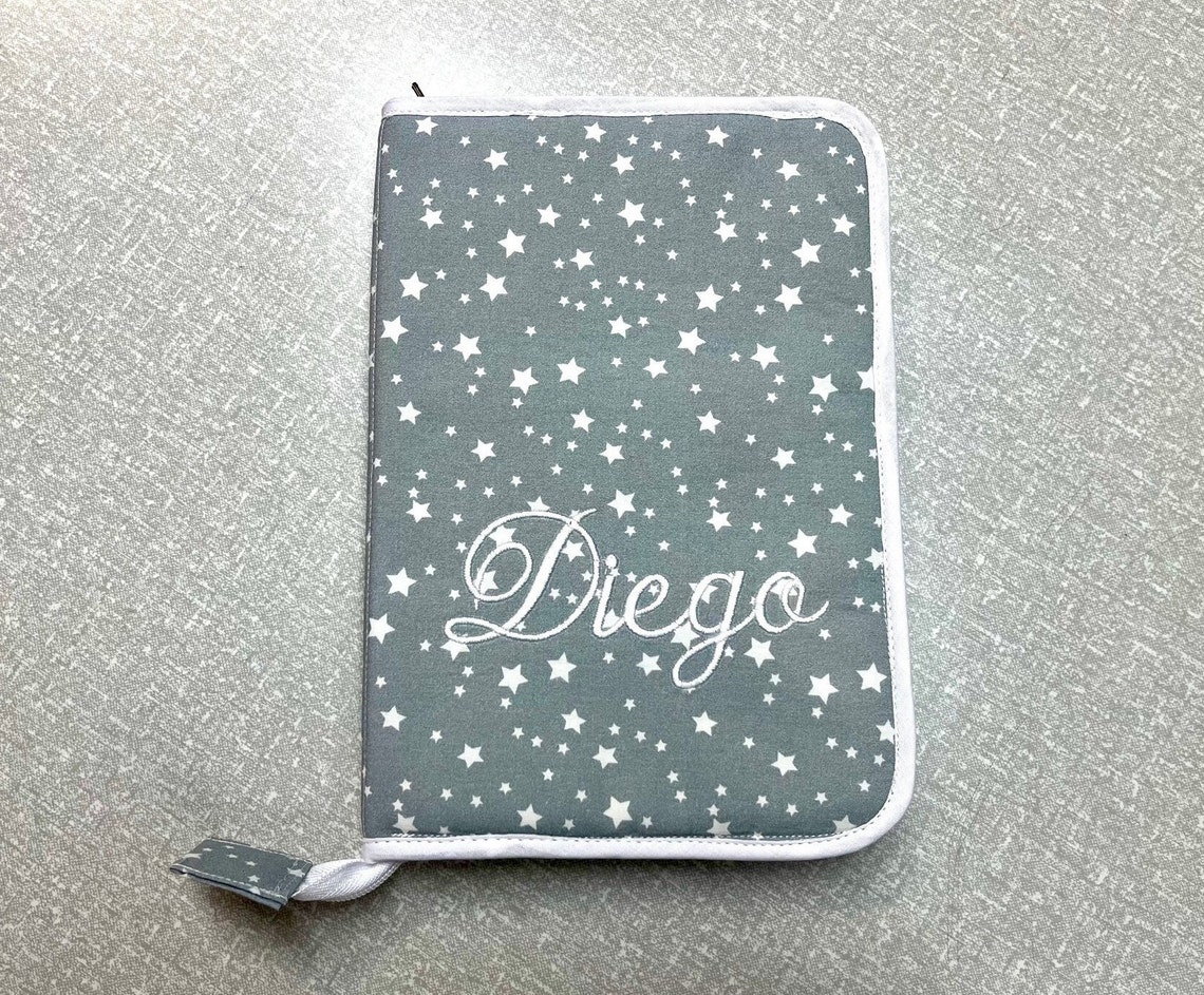 Personalized Baby Document Organizer: Star Fabric Health Book Cover - Etsy