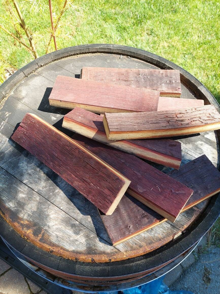 Red Wine Barrel Stave Cut off End Pieces / Cut Offs / Oak Scraps / Oak ...