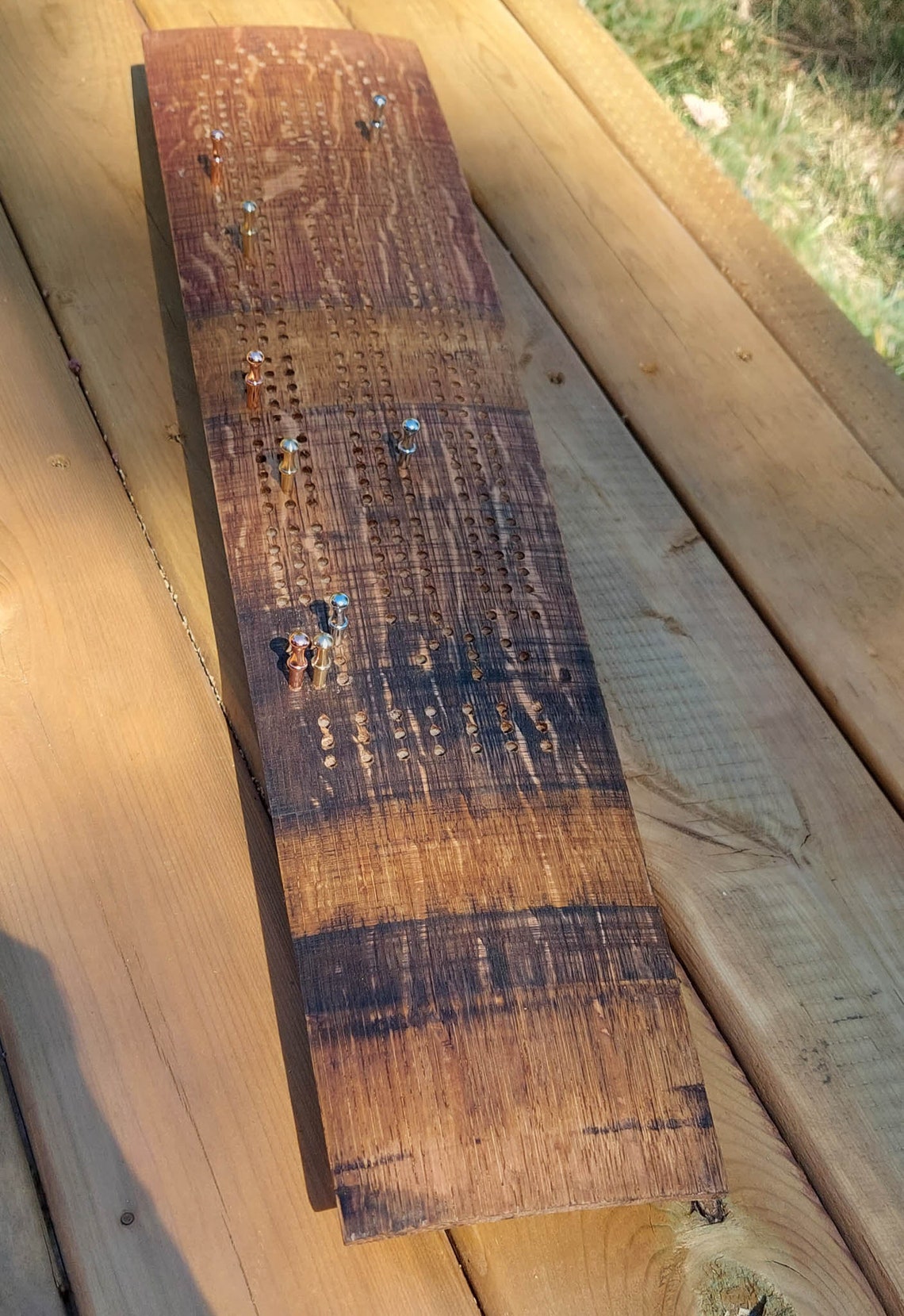 Cribbage Board Made From Red Wine Barrel Staves - Etsy Canada