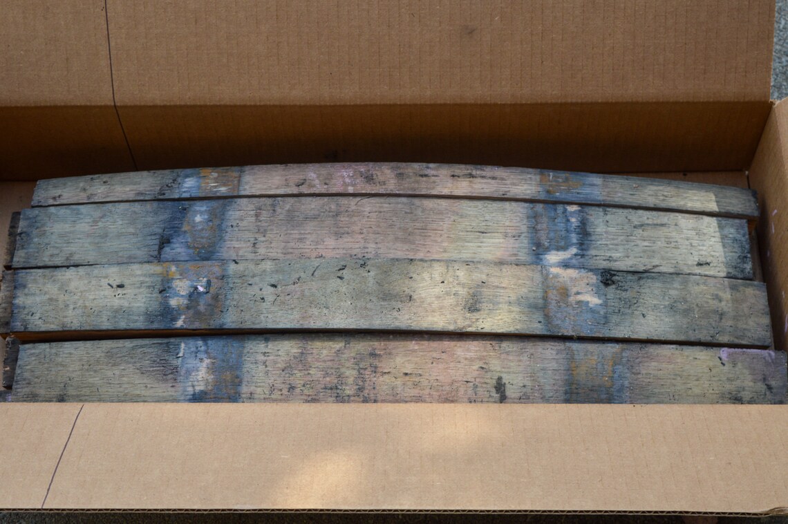 Whiskey Barrel Stave Cut off Pieces / Box of 8 / 24 - Etsy Canada