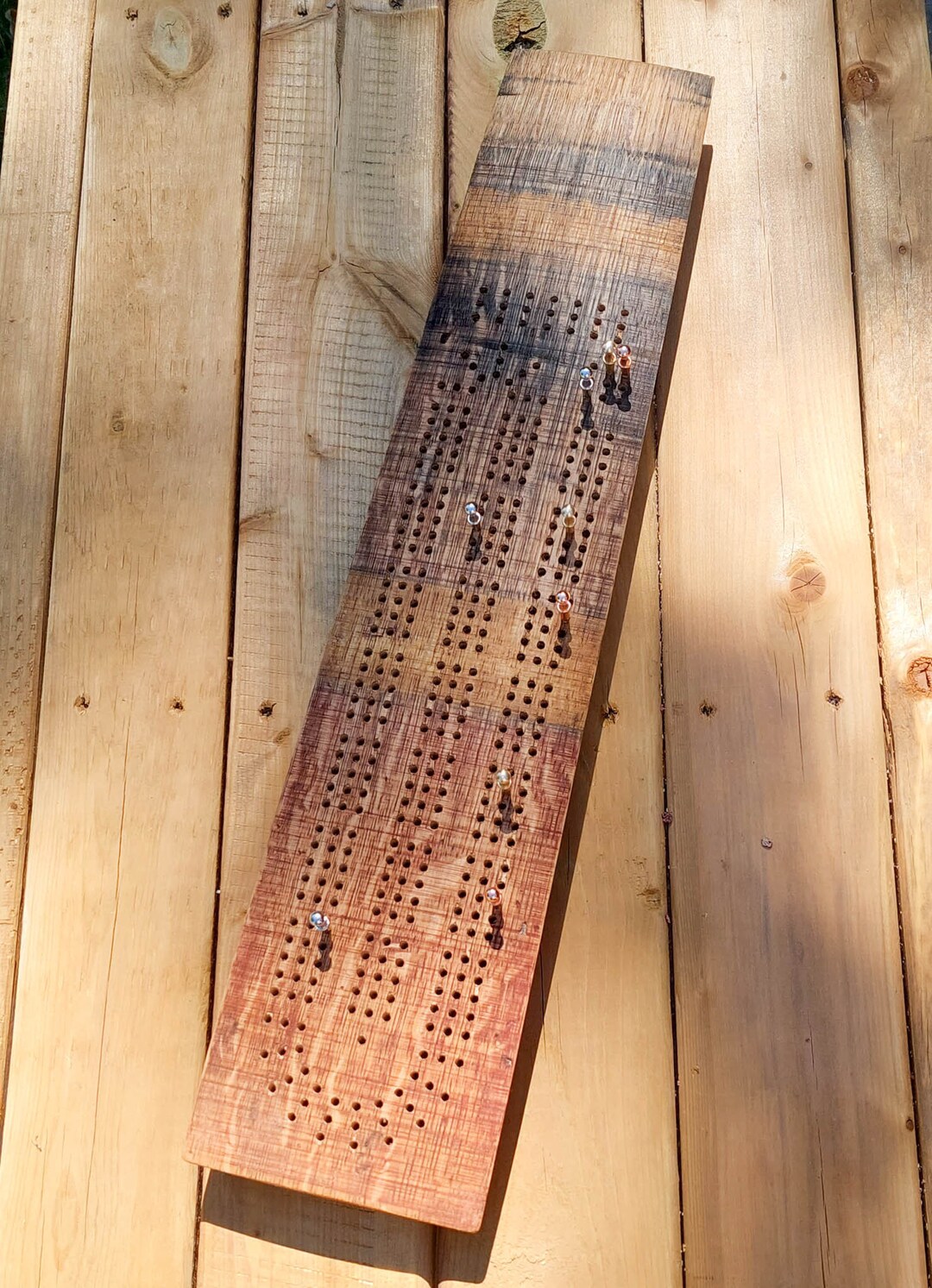 Cribbage Board Made From Red Wine Barrel Staves - Etsy Canada