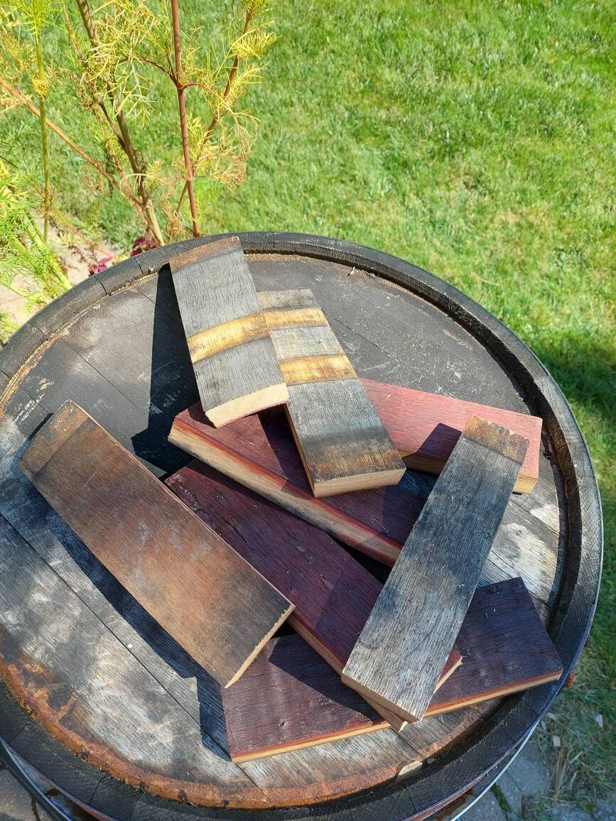 Red Wine Barrel Stave Cut off End Pieces / Cut Offs / Oak Scraps / Oak ...