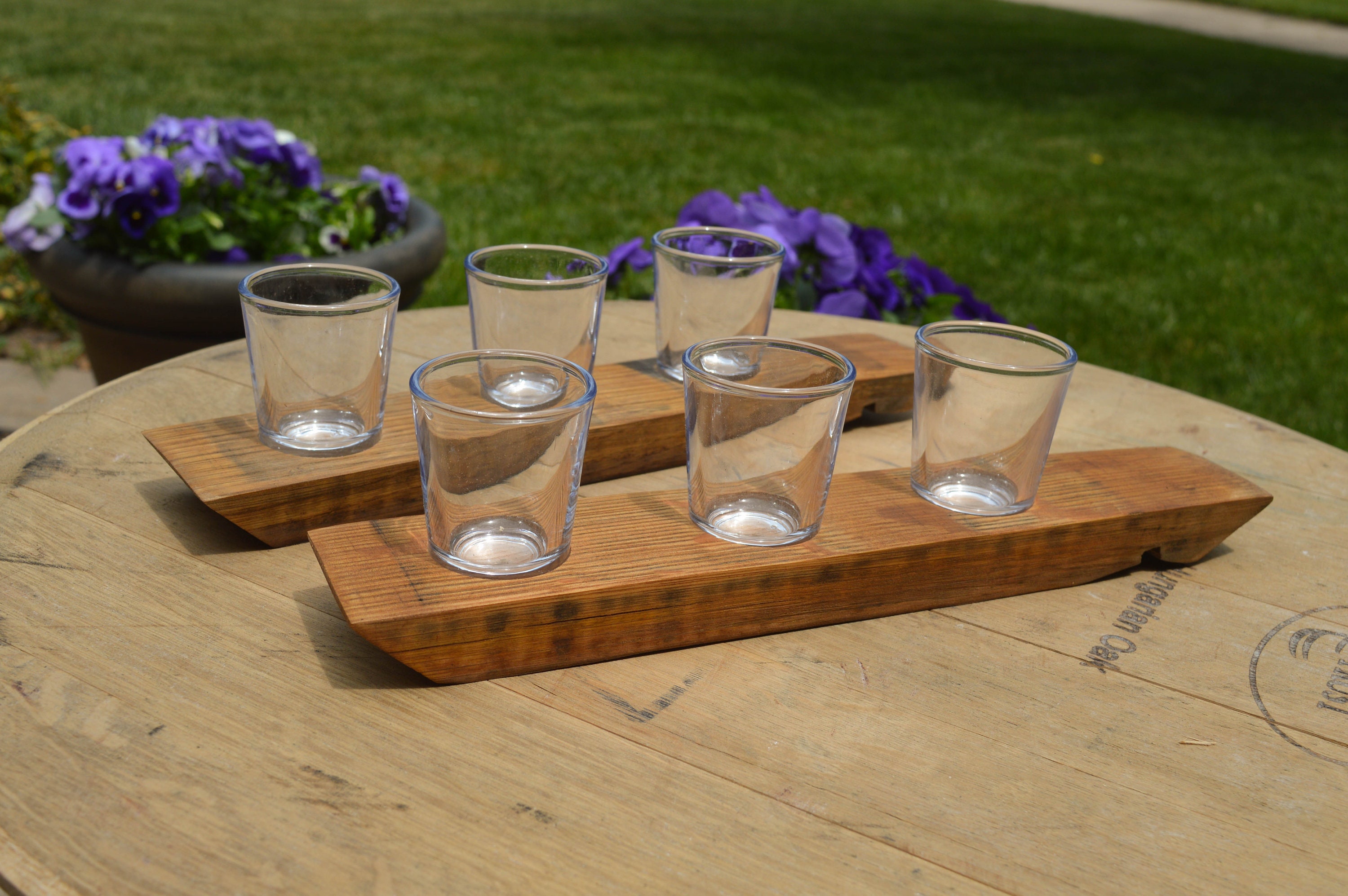 Personalized Shot Glass Serving Tray Custom Engraved Set of 1 or 2 With ...