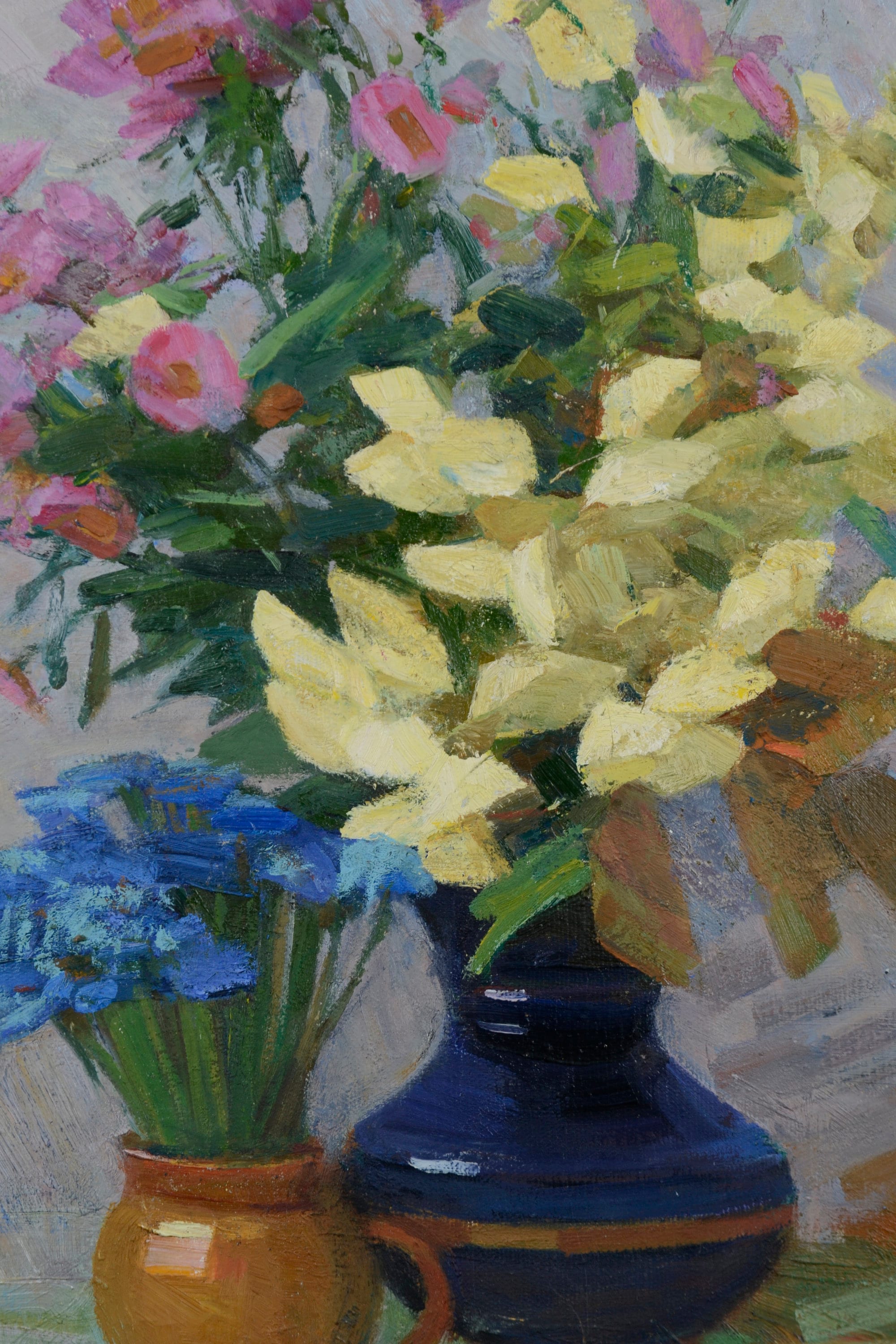 Impressionism, Floral Still Life, Flowers in a Vase, Oil Painting, Art ...