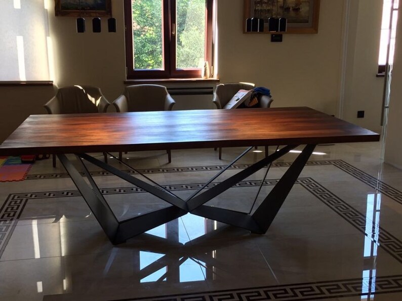 Scorpio Dining Table 2000 X 1000mm Walnut Top - Etsy UK
