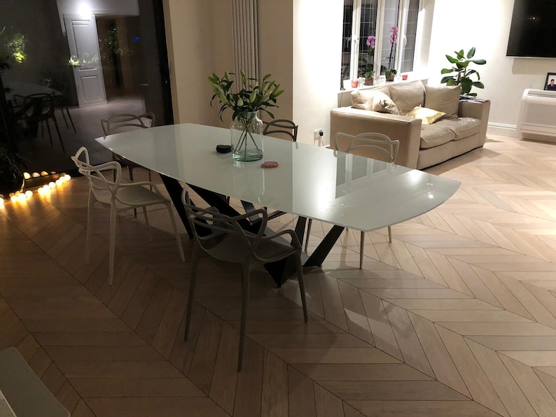 Scorpio Dining Table 2800 X 1200mm Glass Top - Etsy UK