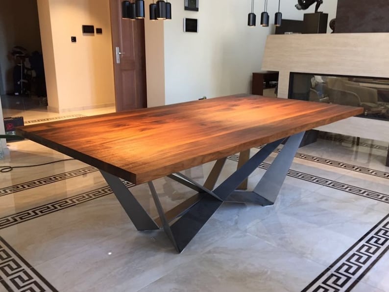 Scorpio Dining Table 2000 X 1000mm Walnut Top - Etsy UK
