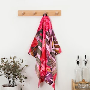 Romantic Pink Kitchen Tea Towel Recycled Material RHB HAWAII - Etsy