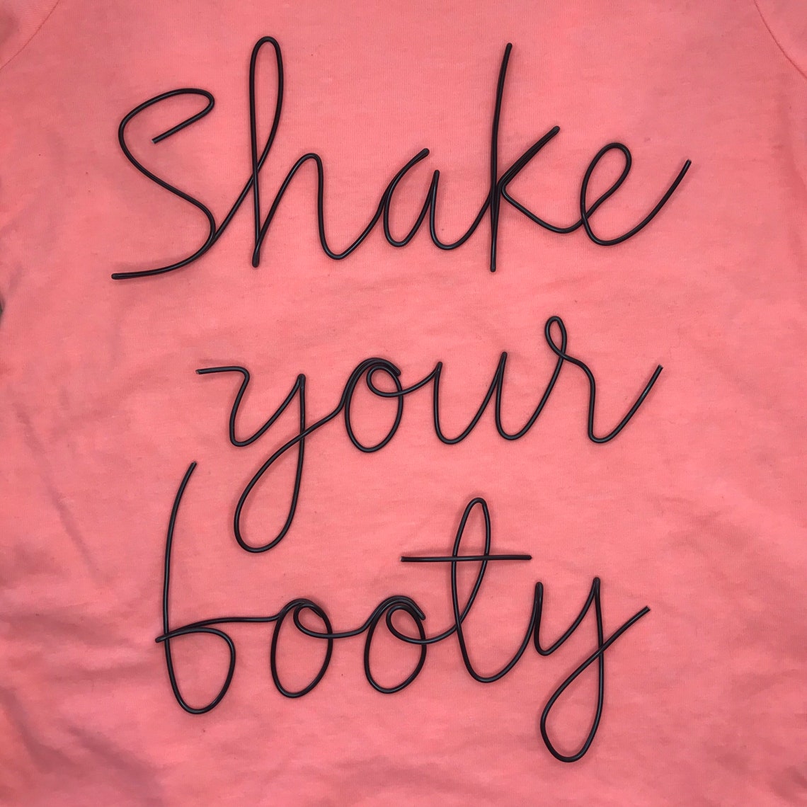 Wire Words Wall Art Shake Your Booty Black Wire Sign Home | Etsy