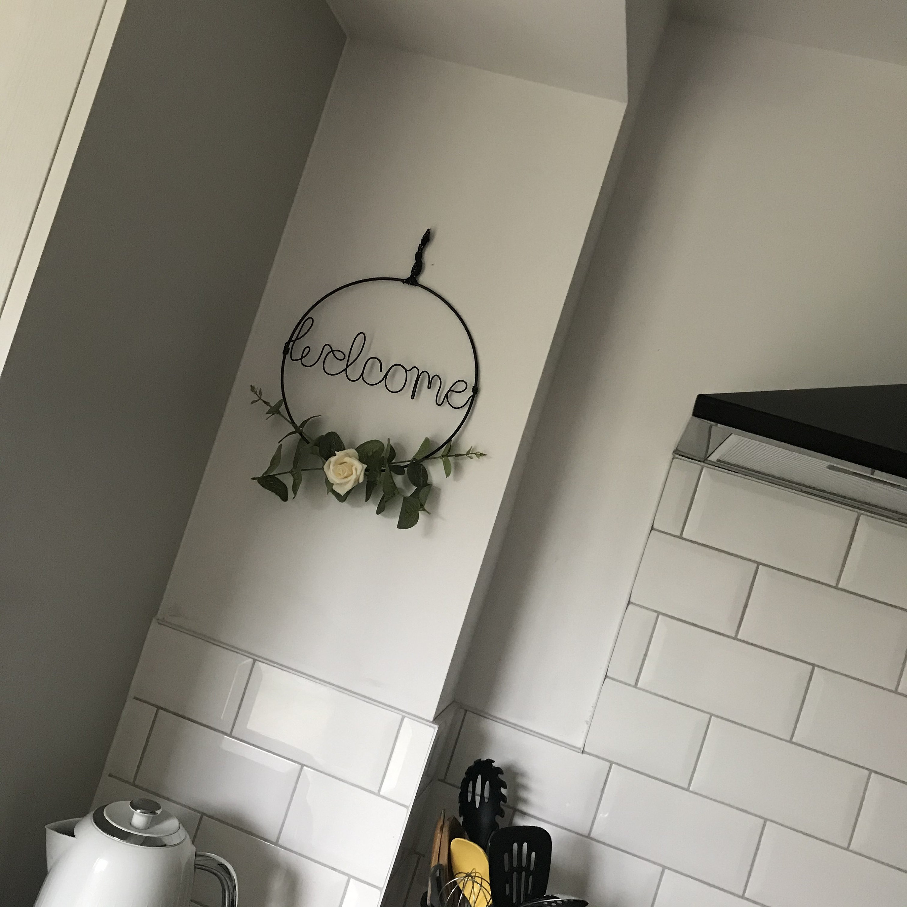 Welcome Wire Wreath Welcome Sign Wire Words Door Wreath | Etsy