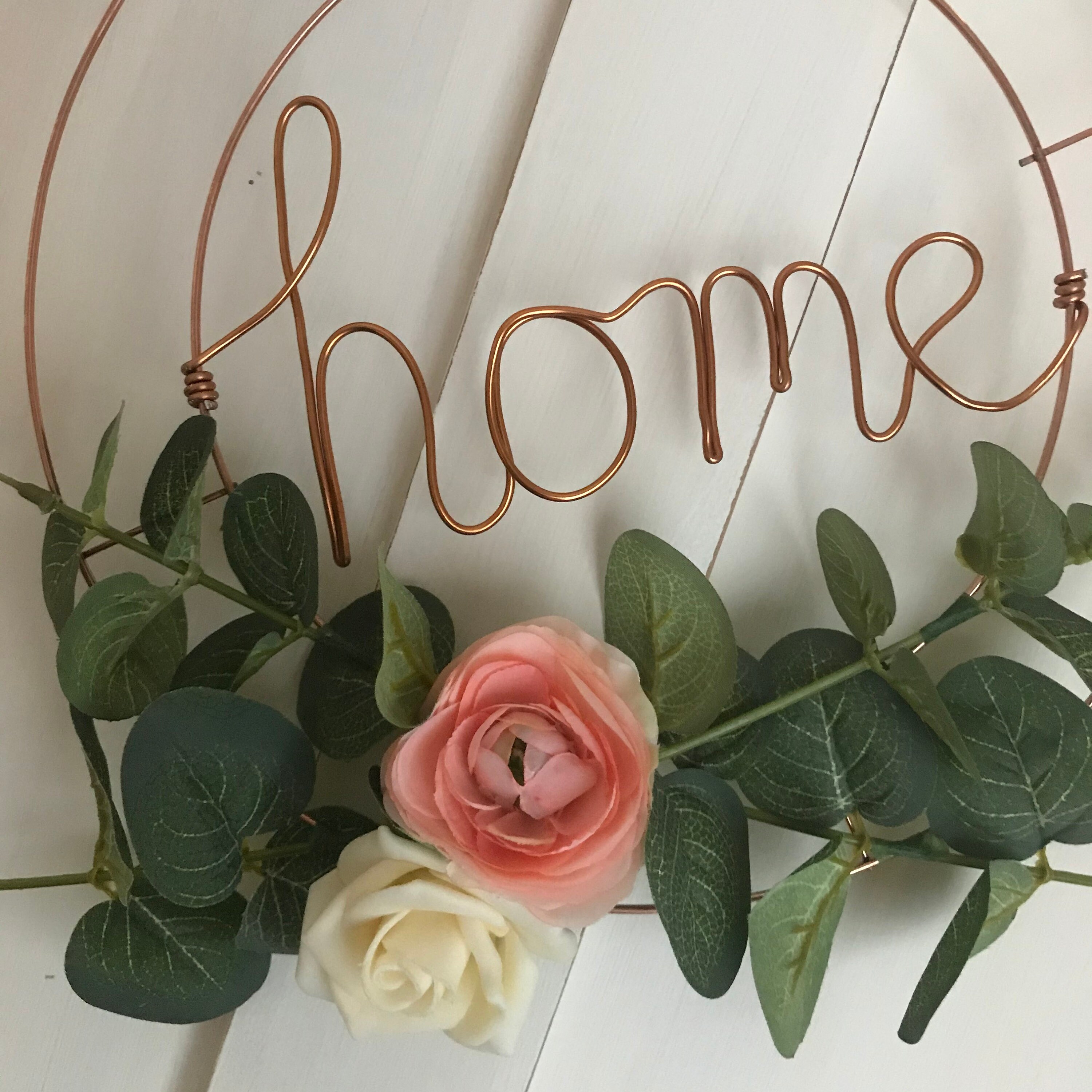 Home Wire Wreath Welcome Sign Wire Words Door Wreath Hello - Etsy UK