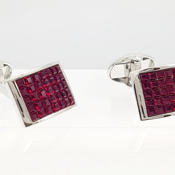 Ruby Cufflinks - Etsy