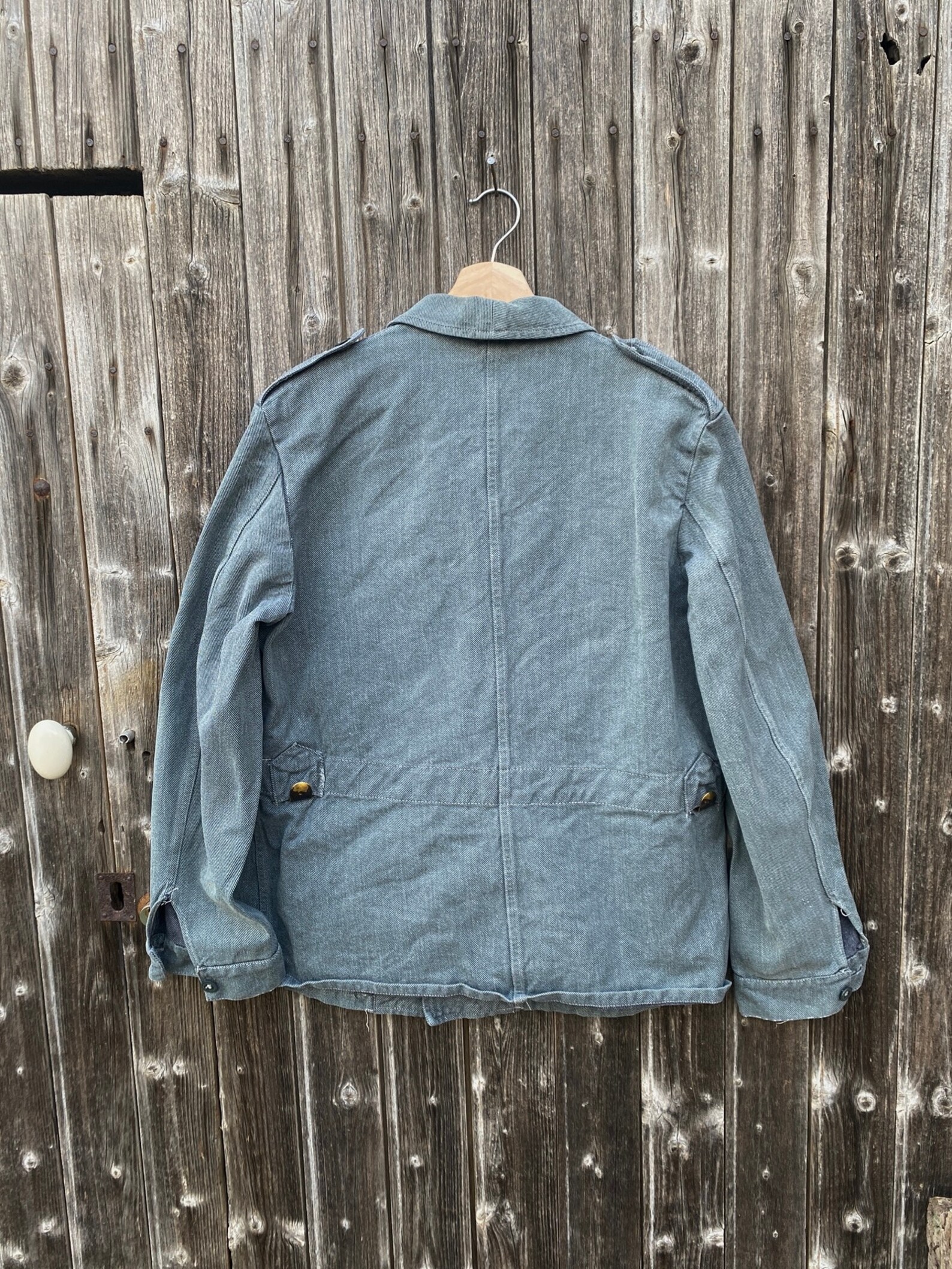 Vintage Swiss Denim Prison and Army Work Jacket Size S to XXL - Etsy