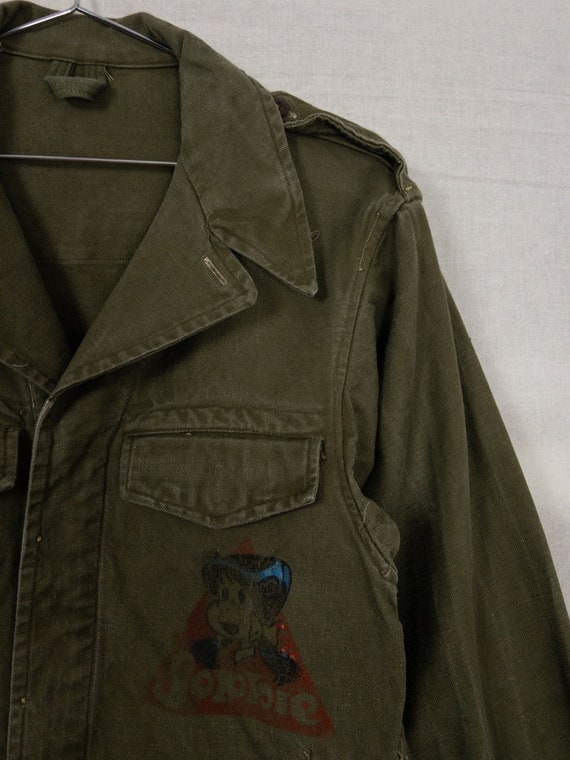 1950s French Army M47 Jacket, Custom Hand Painted, Si… - Gem