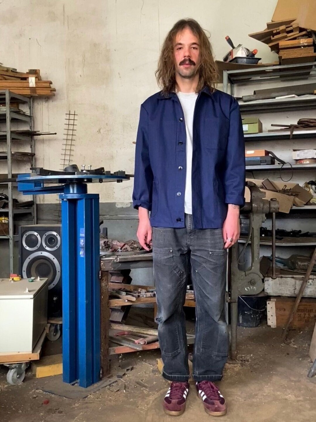 1970s Blue German Work Jacket, Deadstock and HBT, Size L & XL - Etsy