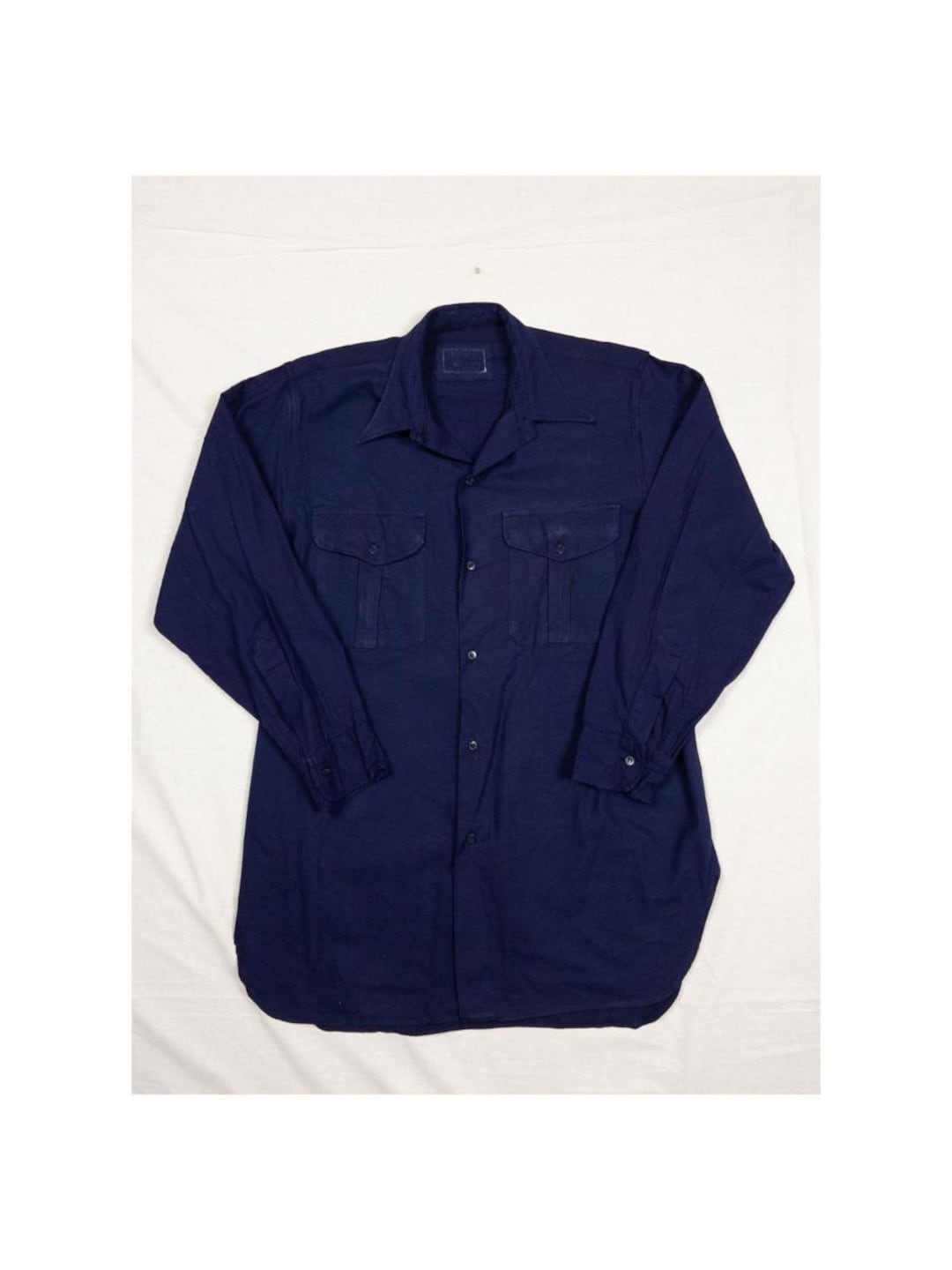 1970s French Army Blue Field Shirt, Size XL - Etsy