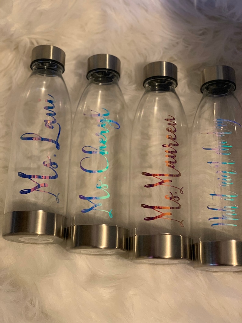 Clear Personalized Water Bottle Perfect Giftcustom Made - Etsy