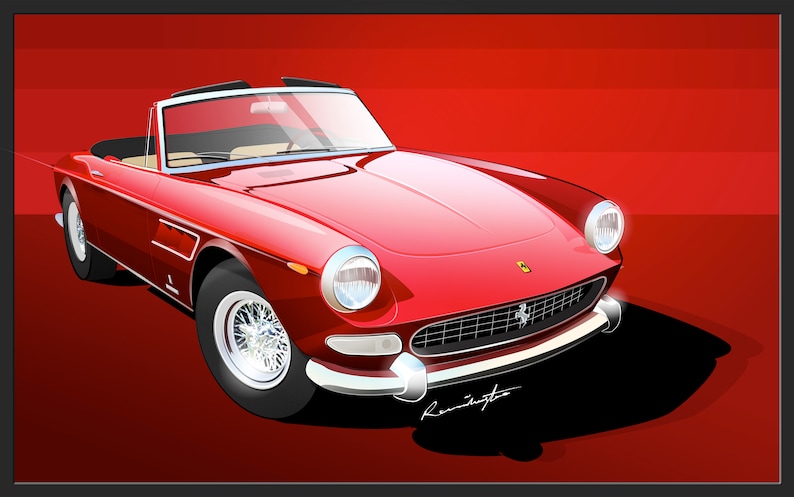 Classic Ferrari 275 GTS 1966 Italian Car Convertable Red Ferrari Italia ...
