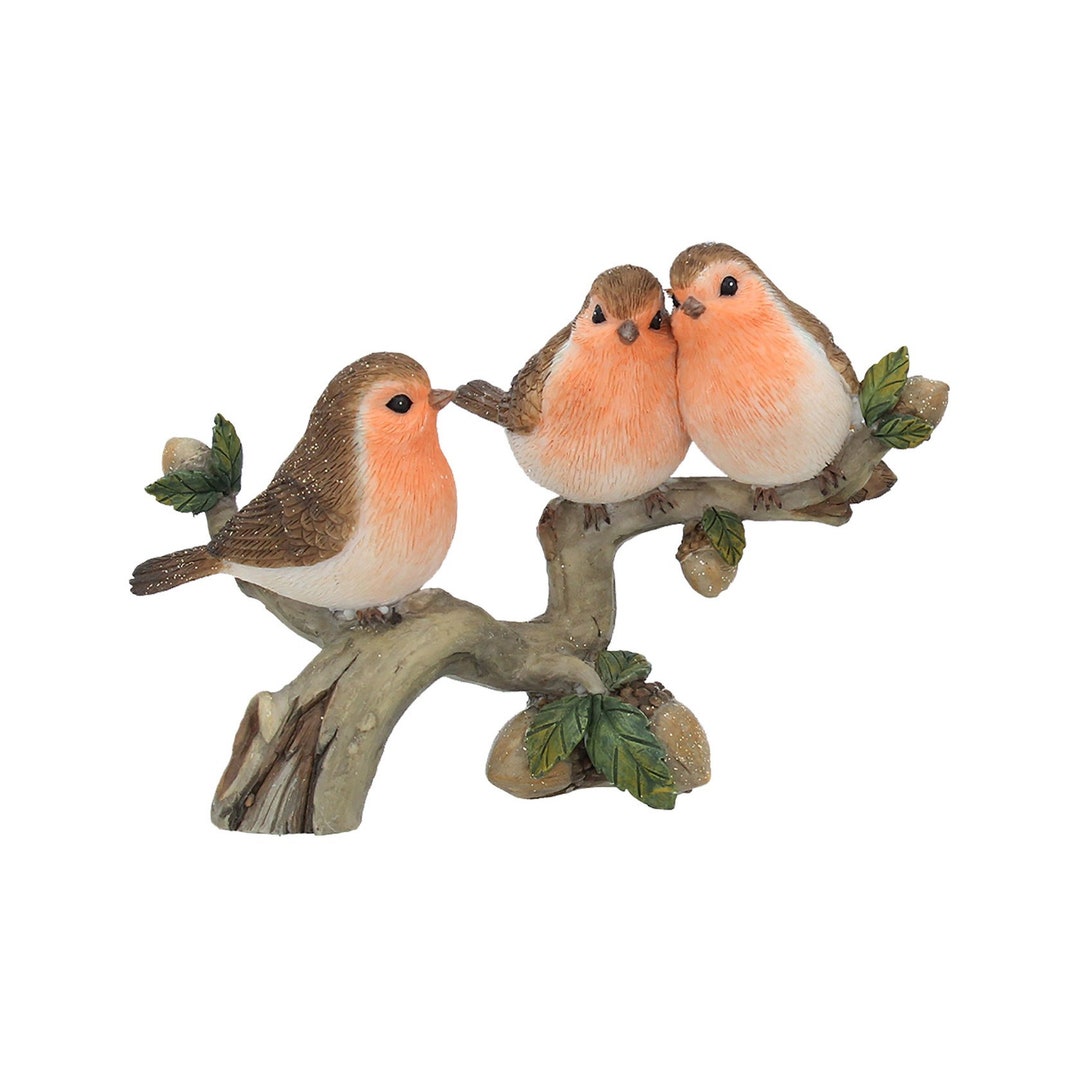 Gisela Graham Christmas Robin Ornament 10cm Robins on Branch - Etsy UK