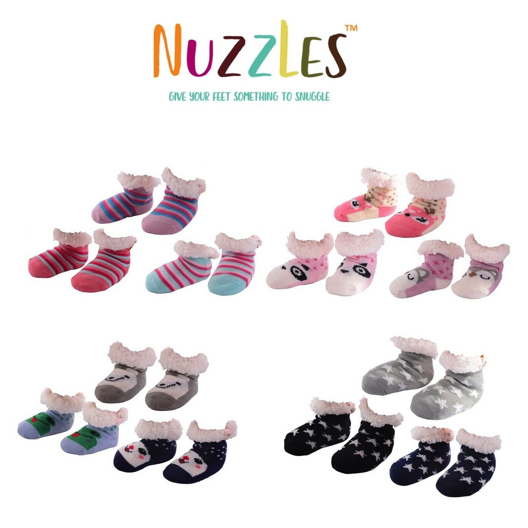 Toddler Girl Boy Nuzzles Sherpa Slipper Socks Cosy Toes Super Soft - Etsy