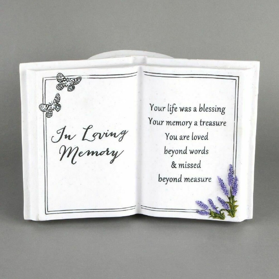 In Loving Memory'graveside Memorial Book Vase With Plaque - Etsy