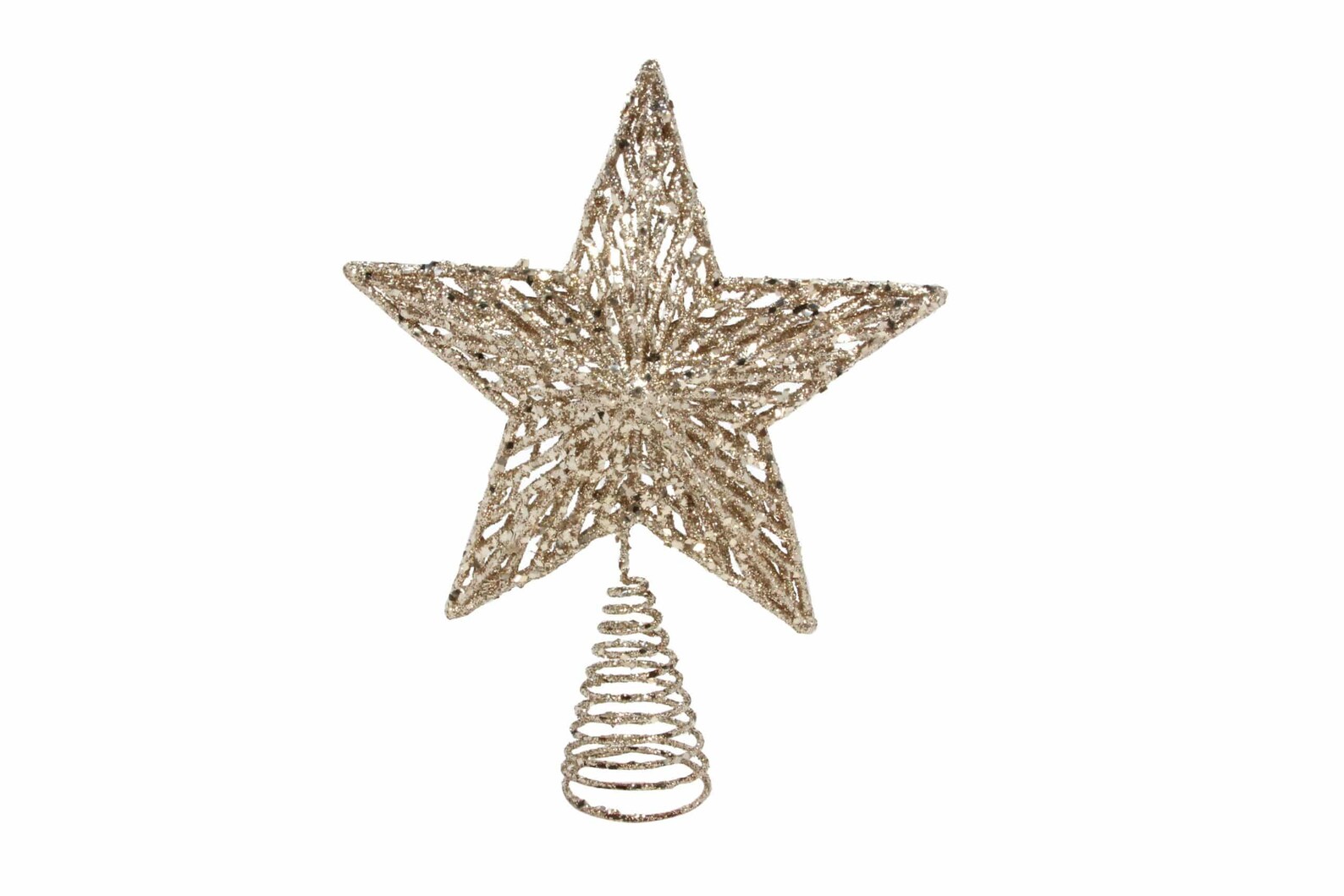 Gisela Graham Tree Topper Christmas Decoration Gold Sparkly - Etsy UK