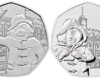 2018 & 2019 Paddington Bear 50p in Display Case 4 Coins CATHEDRAL TOWER ...