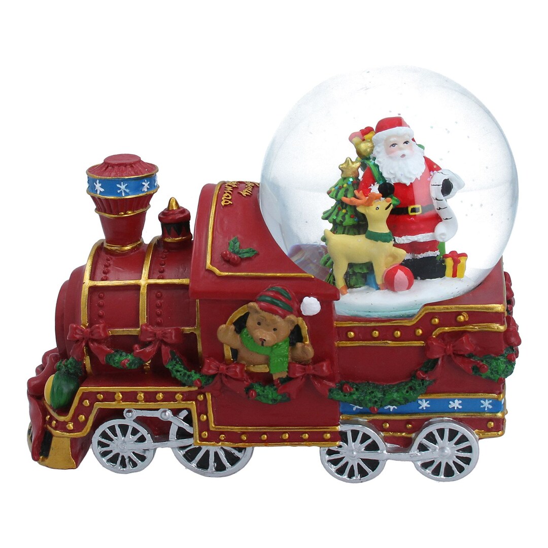Gisela Graham Snow Globe Santa Train Music Dome - Etsy