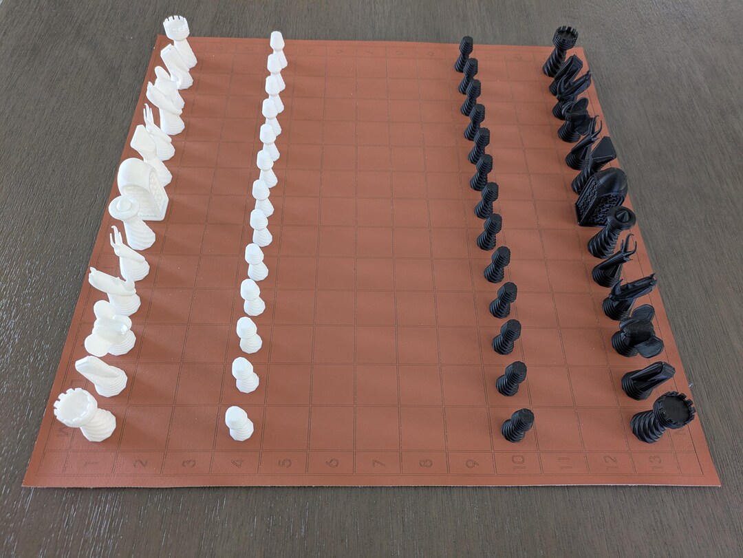 Turkish Great Chess Set: Medieval Ottoman Variant, 13x13 Board - Etsy