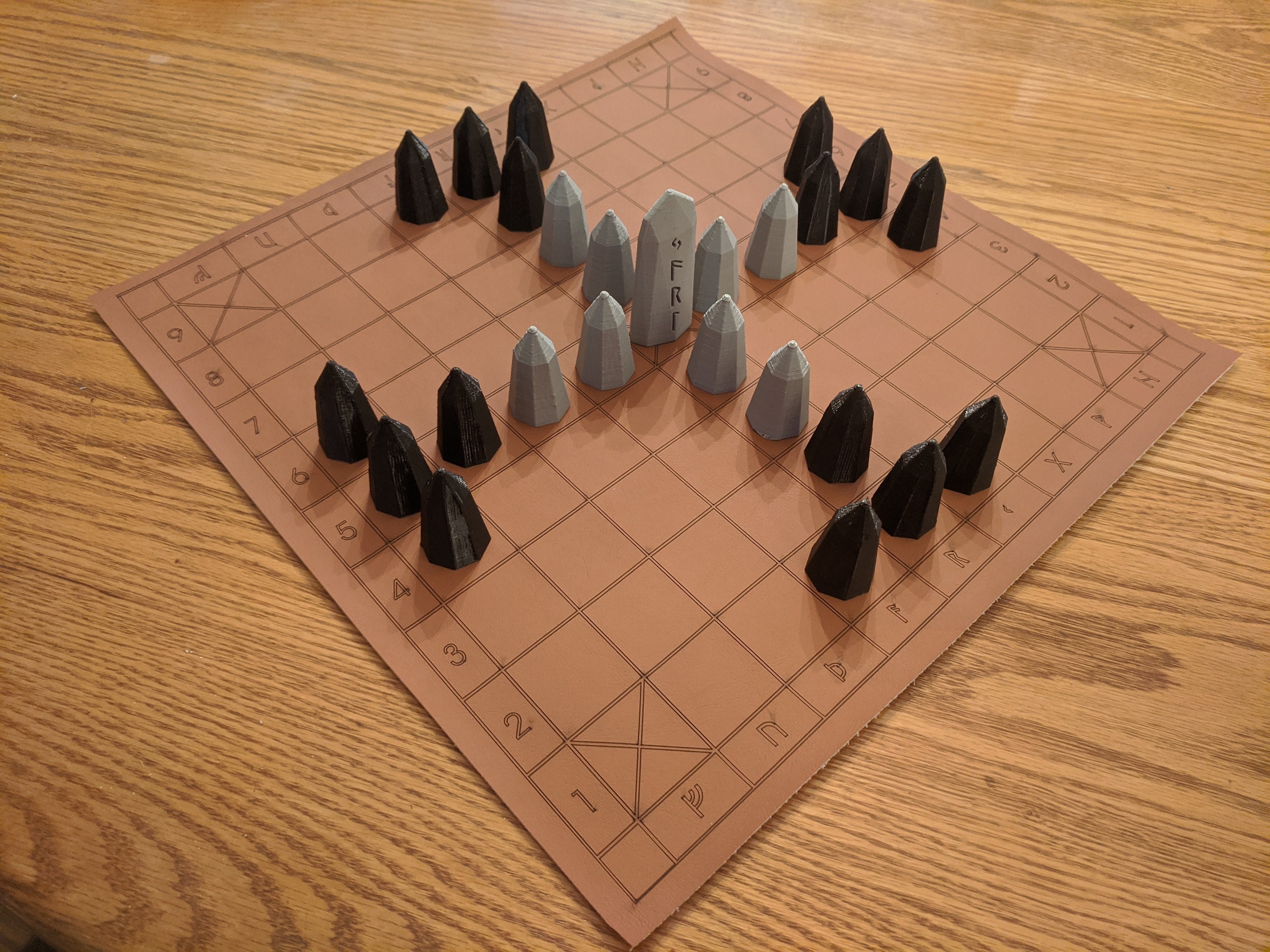 Hnefatafl Board Game Set 3D Printed Pieces - Etsy