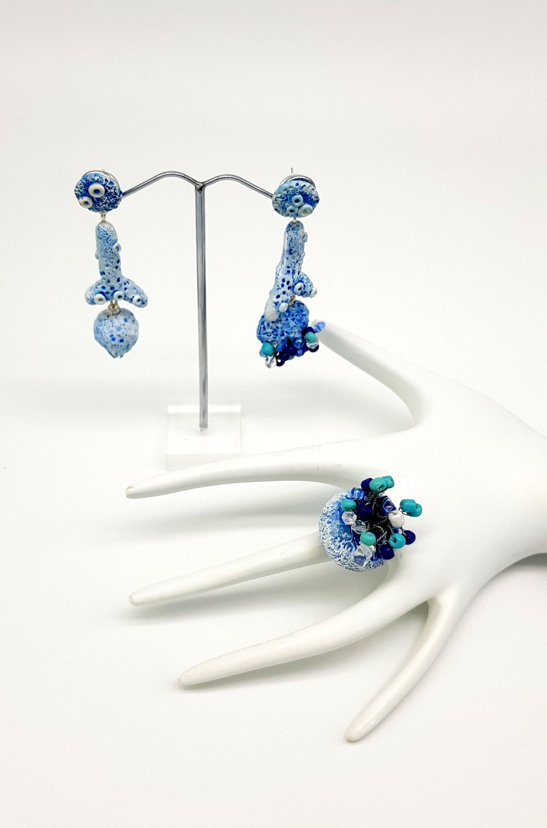 Blue Jewelry Boho Jewelry Summer Jewelry Coral Jewelry - Etsy