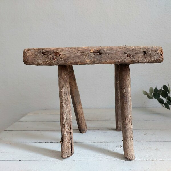 Small Antique Stool - Etsy